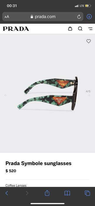 Vintage ★ PRADA SYMBOLE TRIANGLE LOGO SQUARE CUSTOM SUNGLASSES ★ | Grailed