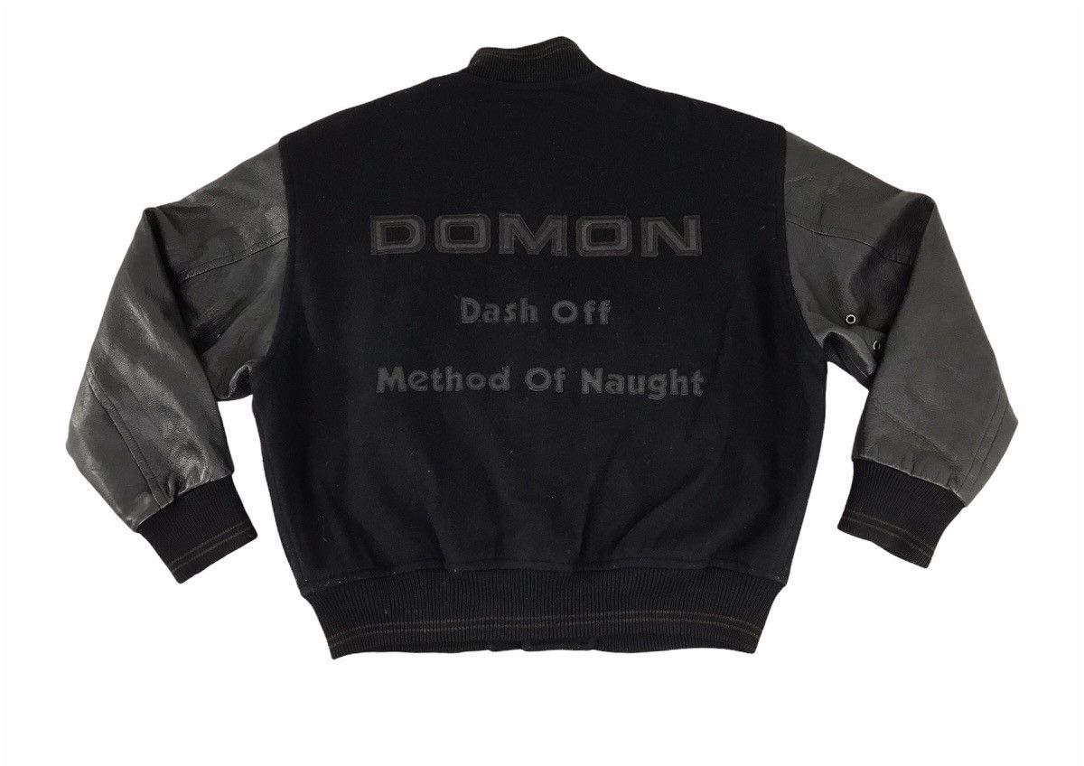 Vintage Domon Dash Of Method Of Naught Varsity Leather Jacket | Grailed