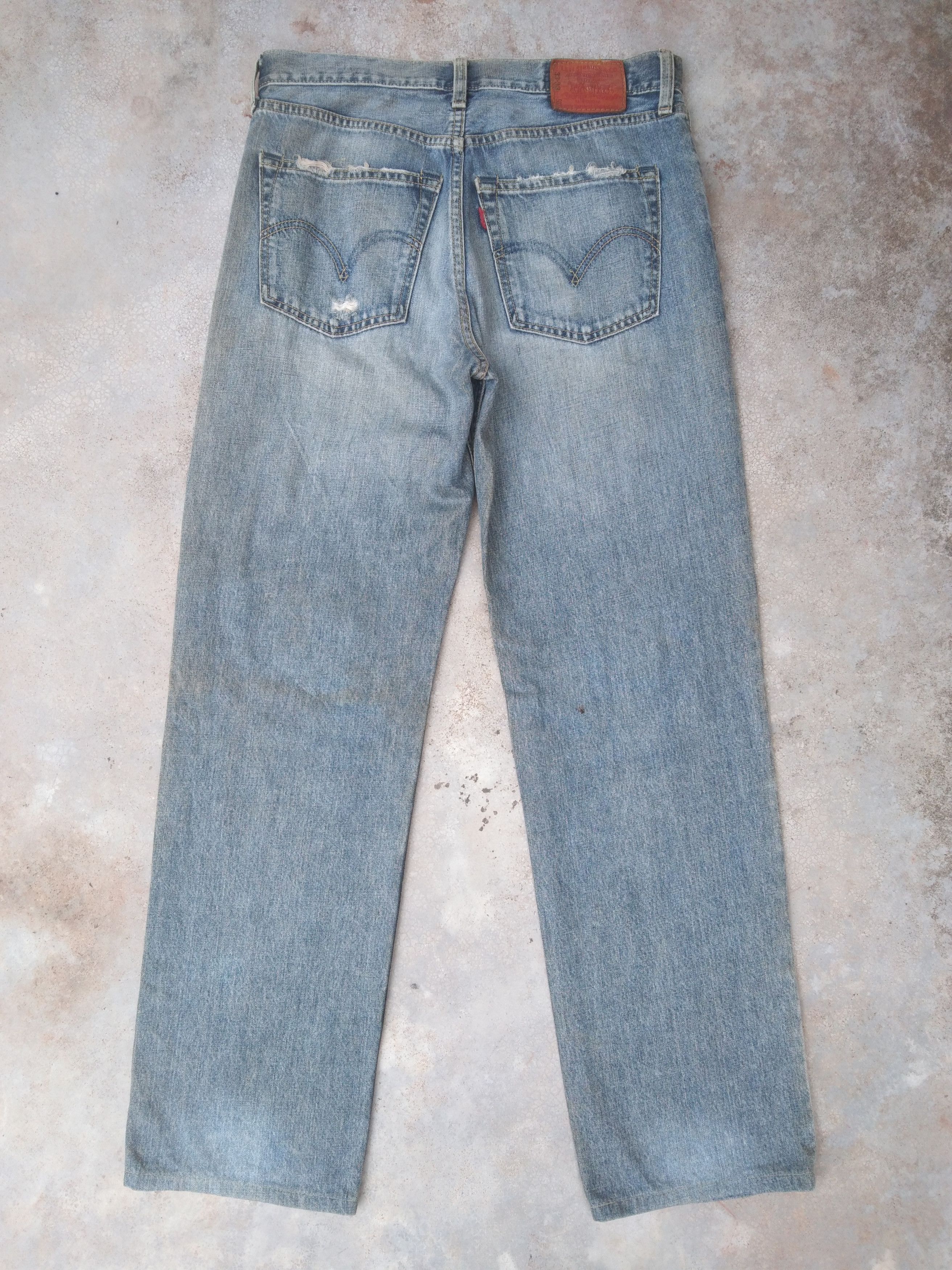 Jean × Levi's × Vintage Vintage Levis Jeans 502 Straight Leg Distressed Denim 33x31 | Grailed