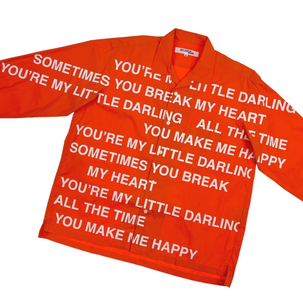 Junya Watanabe Junya Watanabe SS02 Orange Poem Shirt | Grailed