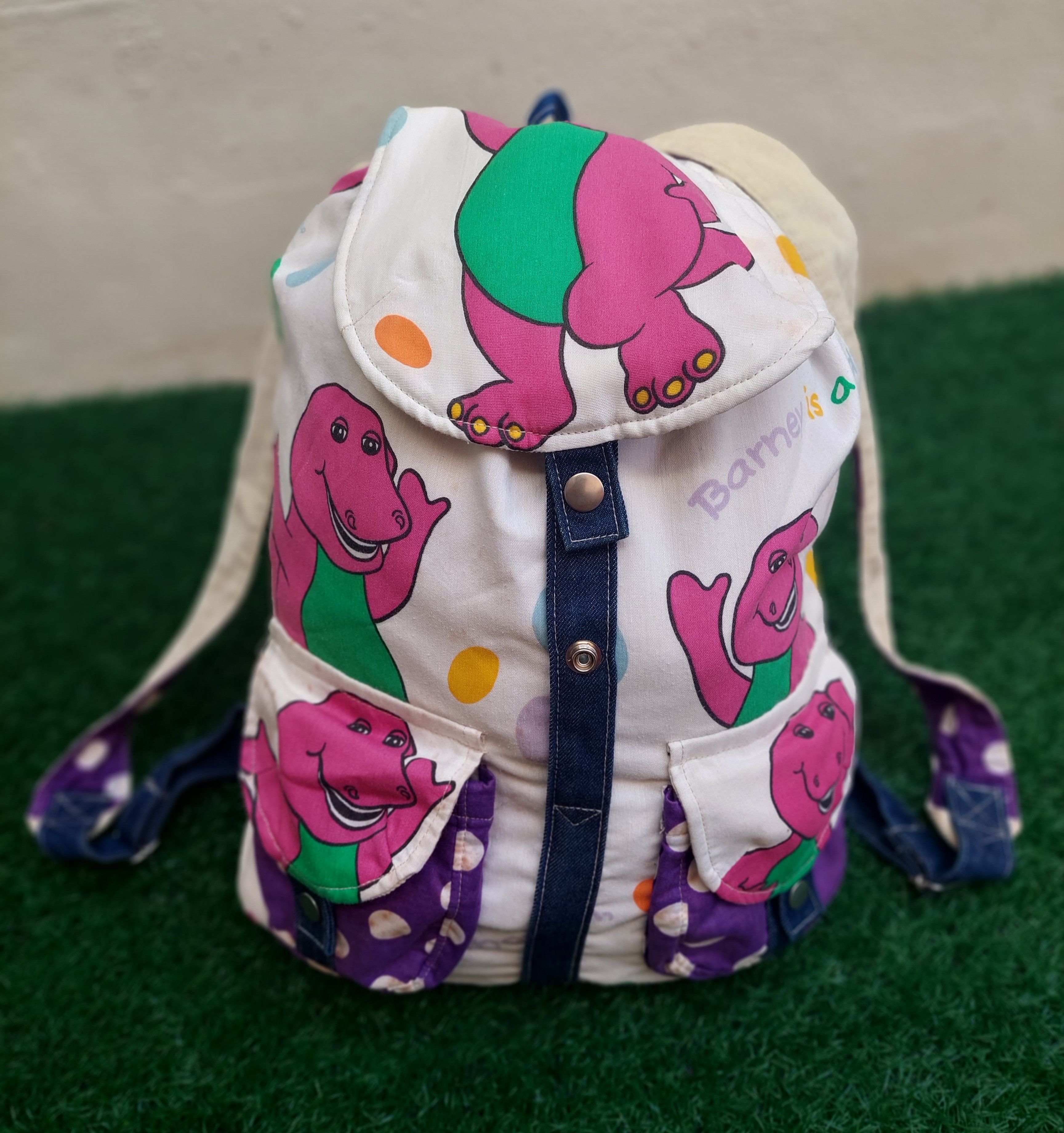 Vintage VINTAGE BARNEY IS A DINOSAUR 1992" BACKPACK | Grailed