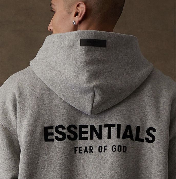 Essentials Essentials Dark Oatmeal Relaxed Hoodie | Grailed