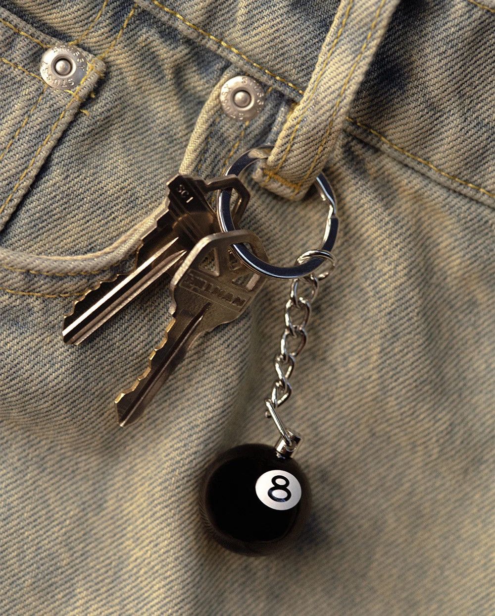 Streetwear × Stussy Stussy 8 Ball Keychain | Grailed