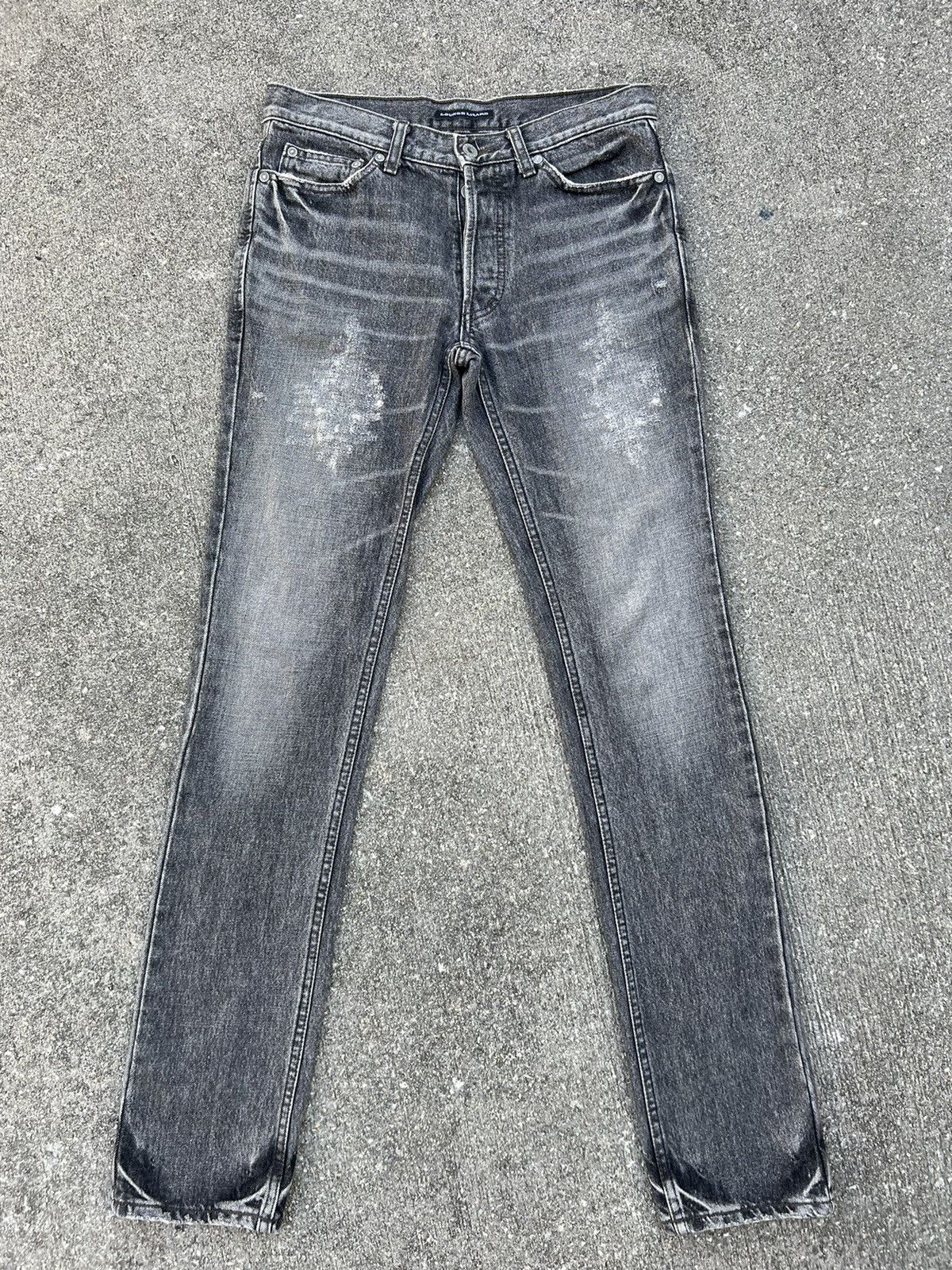 Lounge Lizard Vintage Lounge Lizard Distress Fade Black Denim Skinny ...