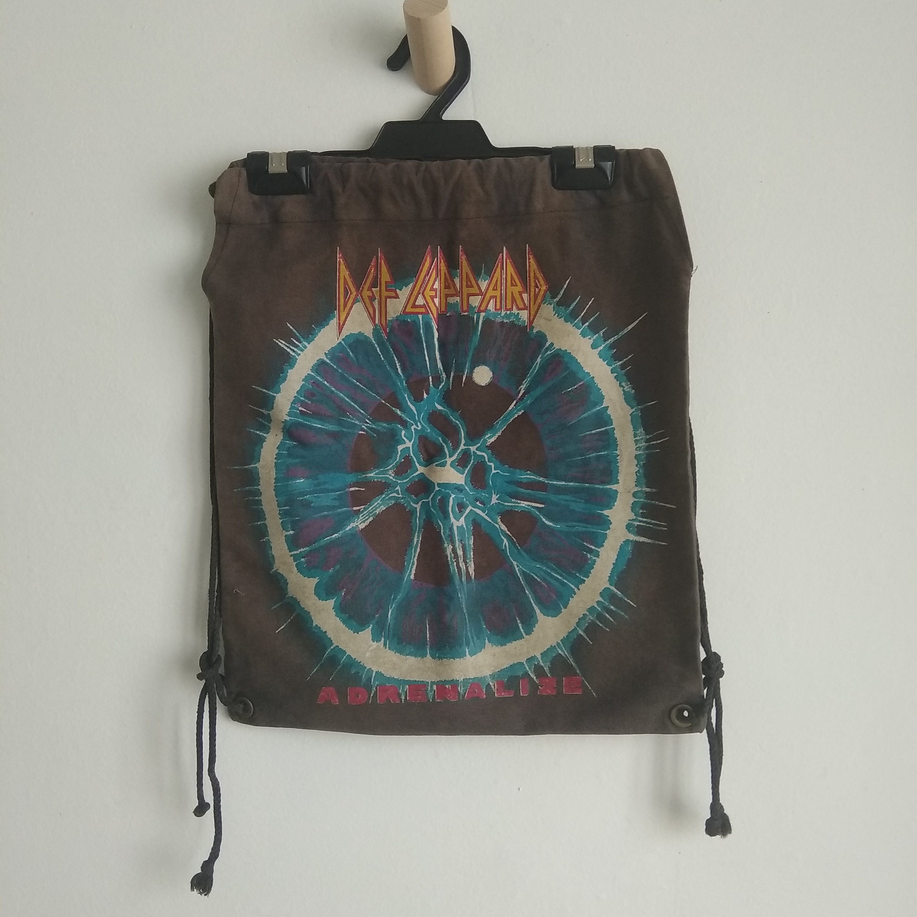 Rock Band Drawstring Bag Def Leppard album Adrenalize Very Rare Design ...