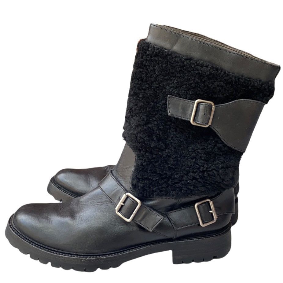 Bally Bally Celyon Shearling Biker Boots | Grailed