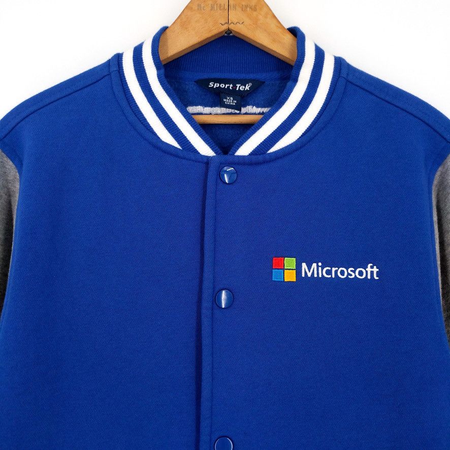 Microsoft Vintage Microsoft Security Two-Tone Bomber Varsity Jacket ...