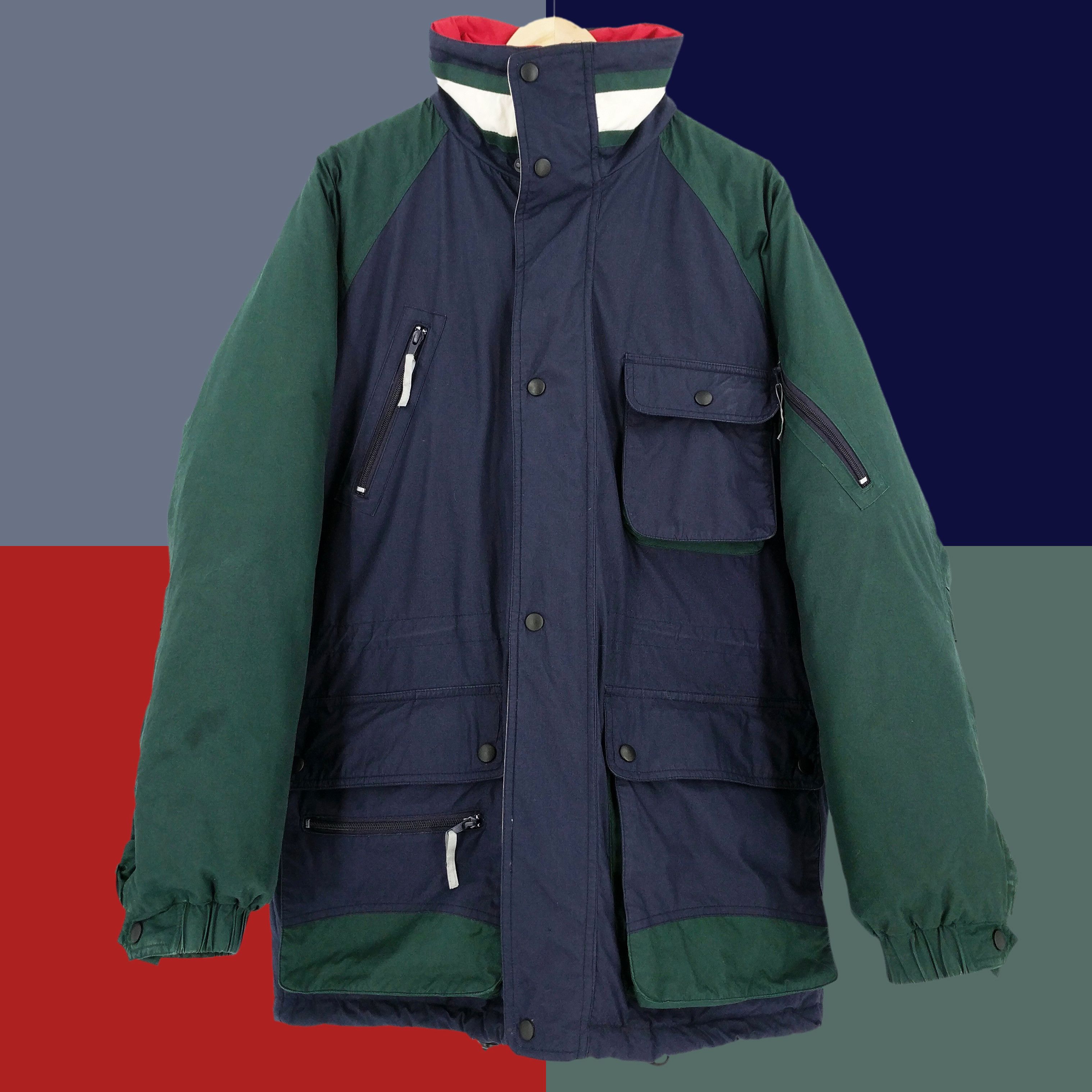 Gant × Vintage Vintage GANT Colorblock Puffer Down Jacket 90s Tri-Color ...