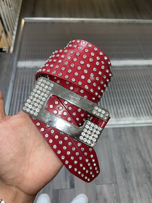 Vintage Rare Bedazzled genuine leather guess belt | Grailed