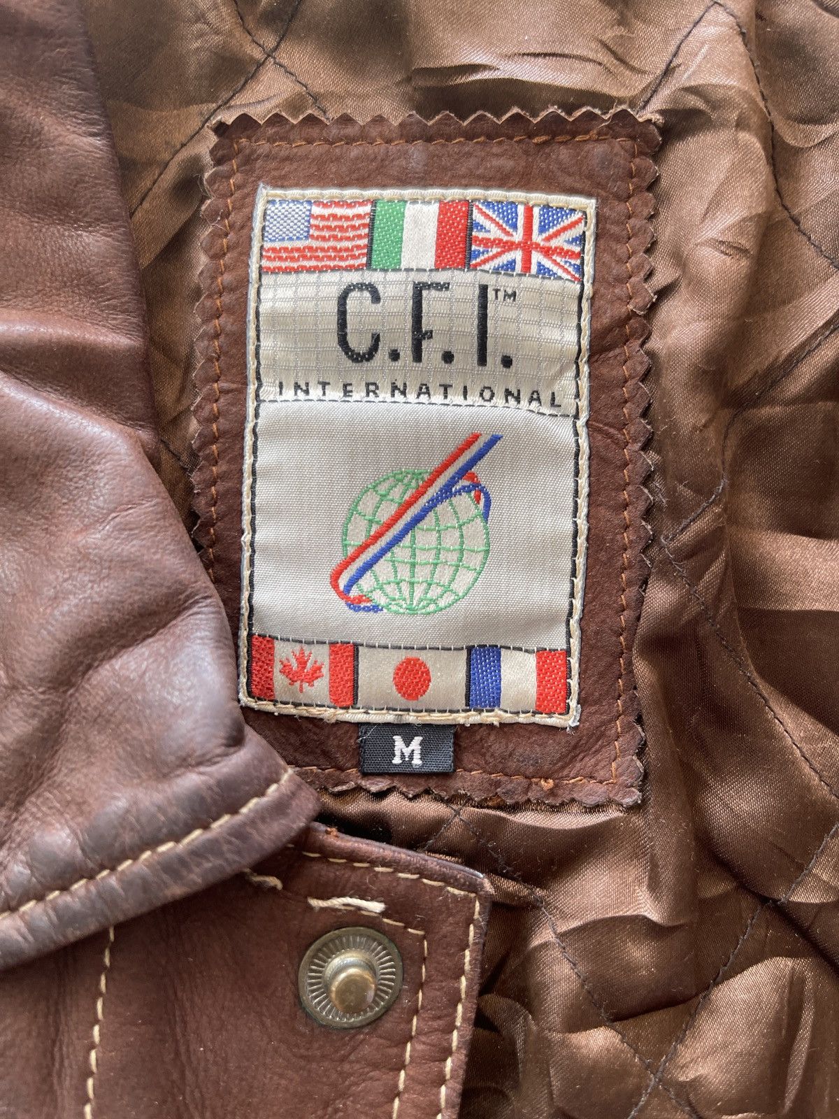 Leather Jacket × Vintage C.F.I international Gaoma Horse Leather Bomber ...