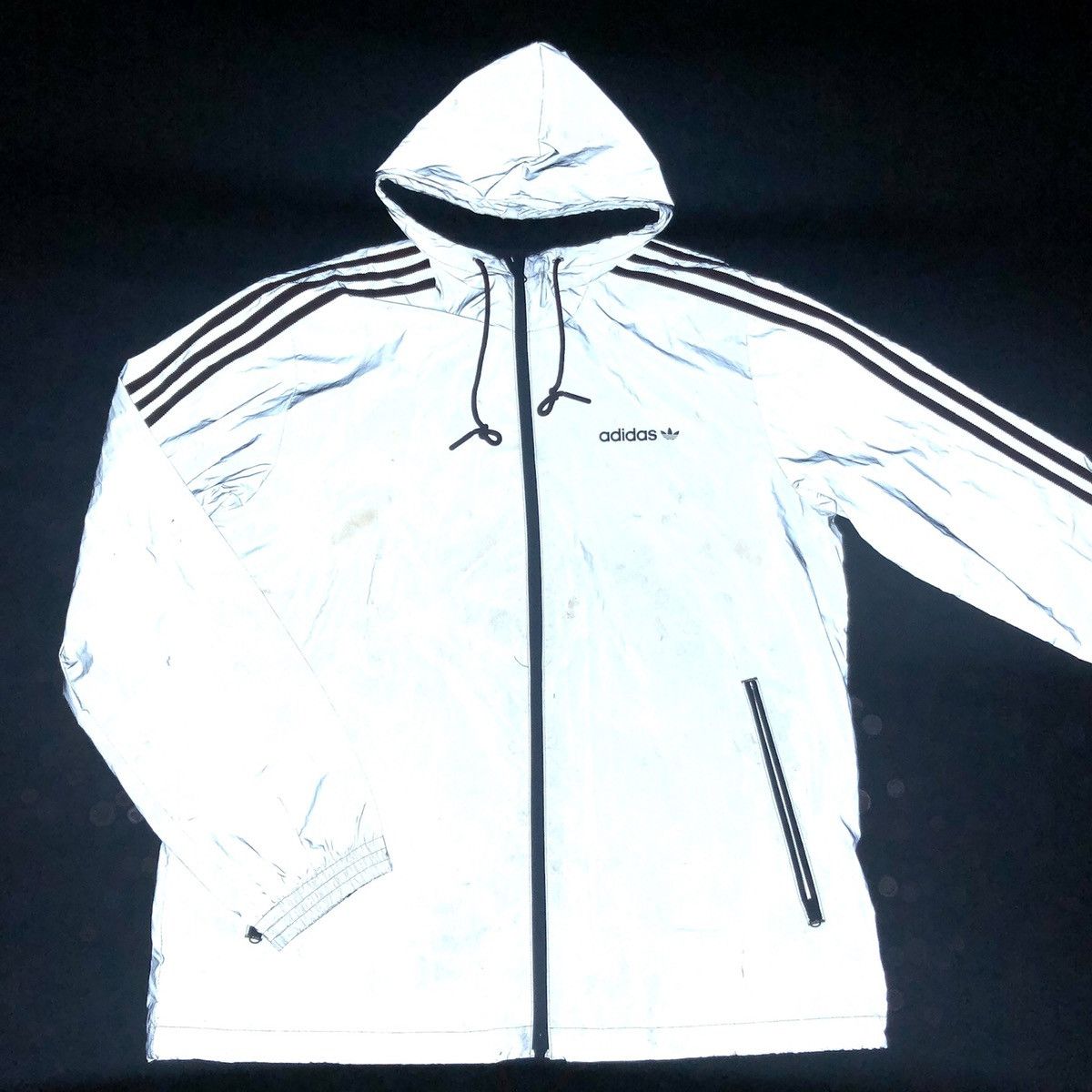 Adidas × Vintage Adidas vintage reflective jacket 90’s | Grailed