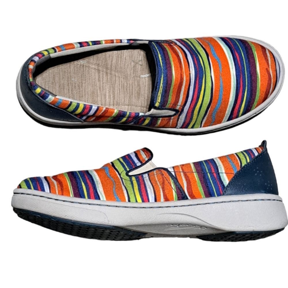 Unbrnd Dansko Ortholite Belle Multi Stripe Colorful Slip On Shoes S ...