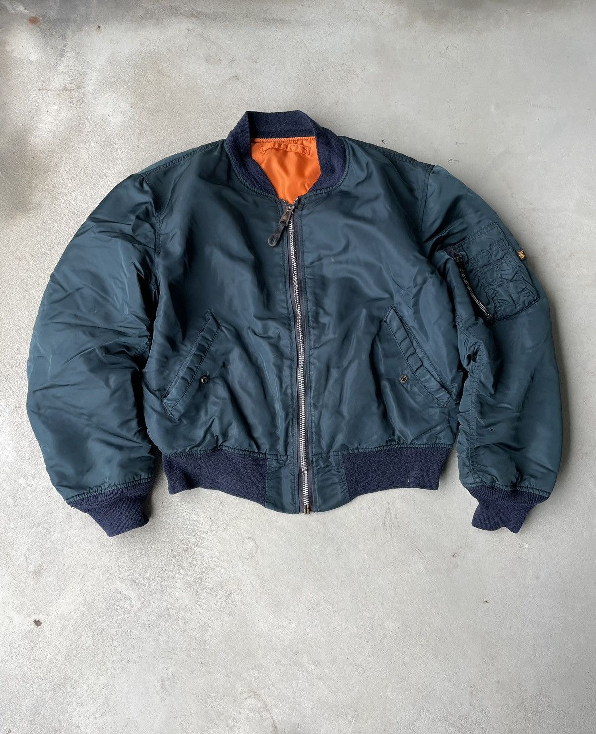 Alpha Industries × Vintage 90s Alpha Industries Ma1 Flyer Two-sided ...