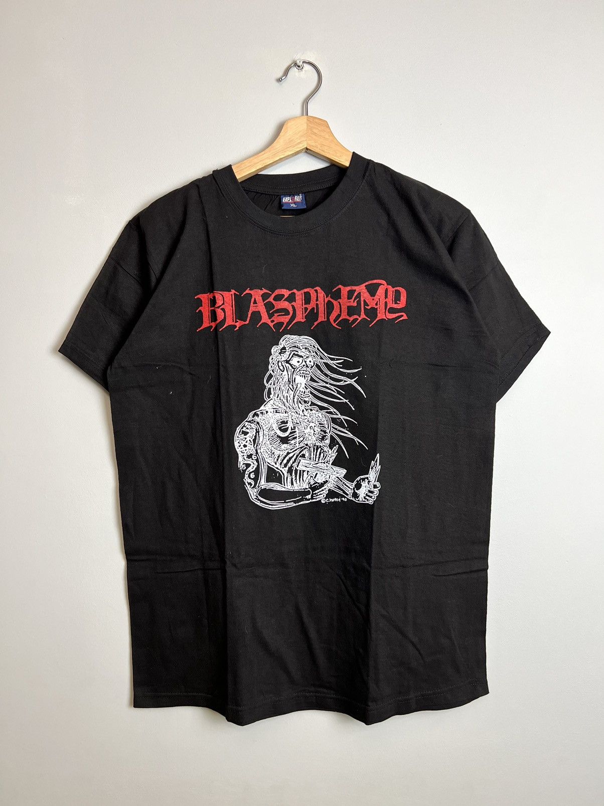 Band Tees × Very Rare × Vintage Rare Vintage 90s Blasphemy Black Death ...