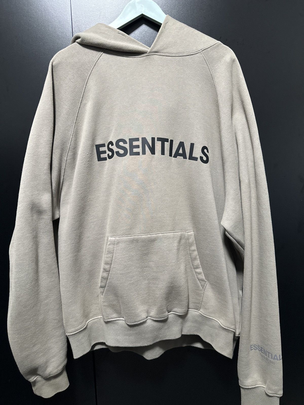 Fear of God Essentials Charcoal Gray Hoodie | Grailed