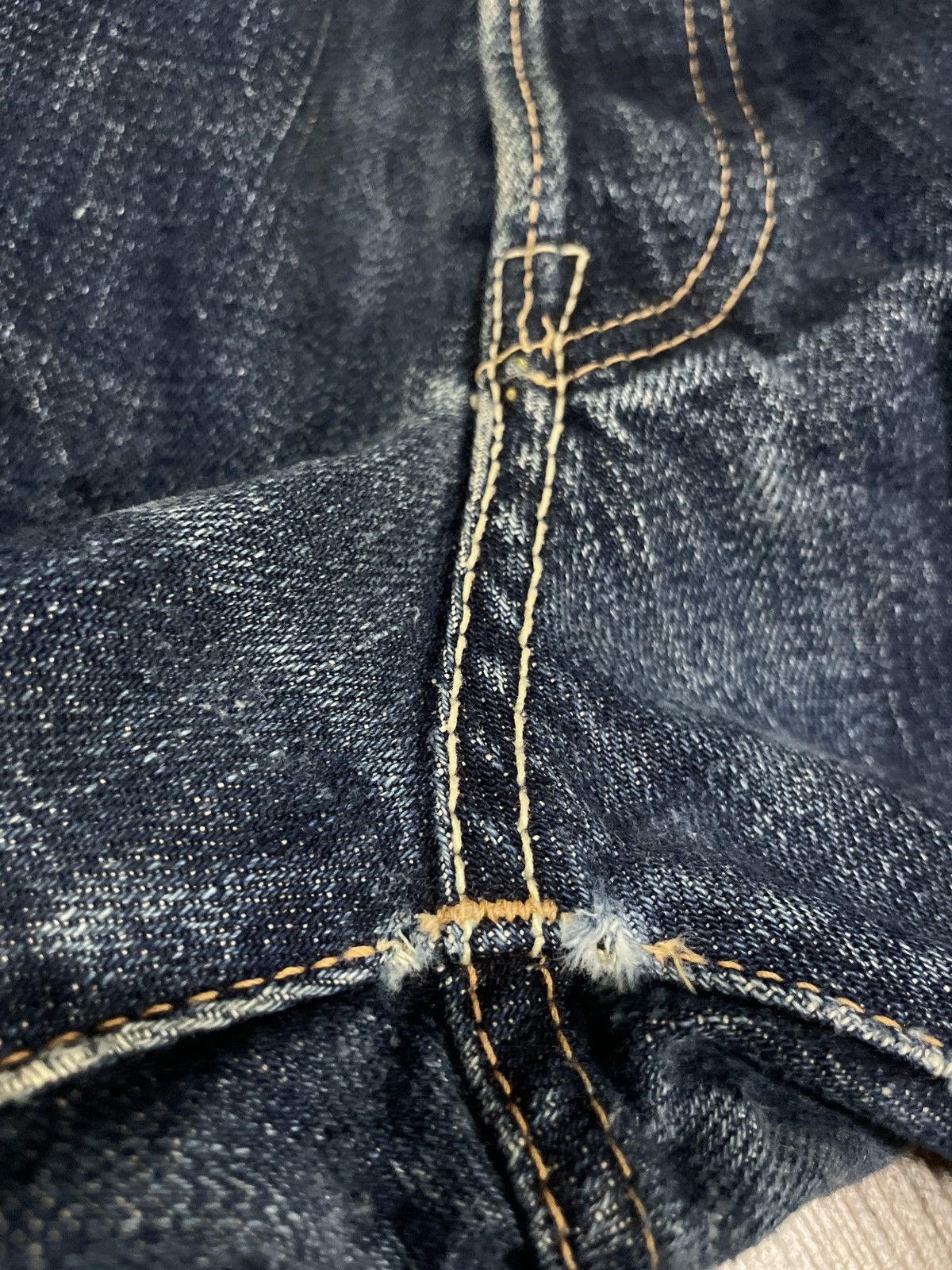 Designer × Japanese Brand × Pherrows Pherrows Japan Lot 521 Stormy Blue Yellow Selvedge Jeans ...