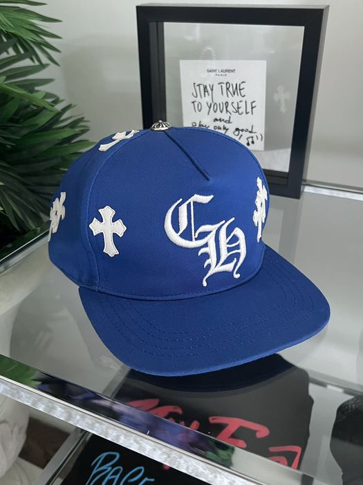 Chrome Hearts CROSS PATCH ROYAL BLUE CAP HAT | Grailed
