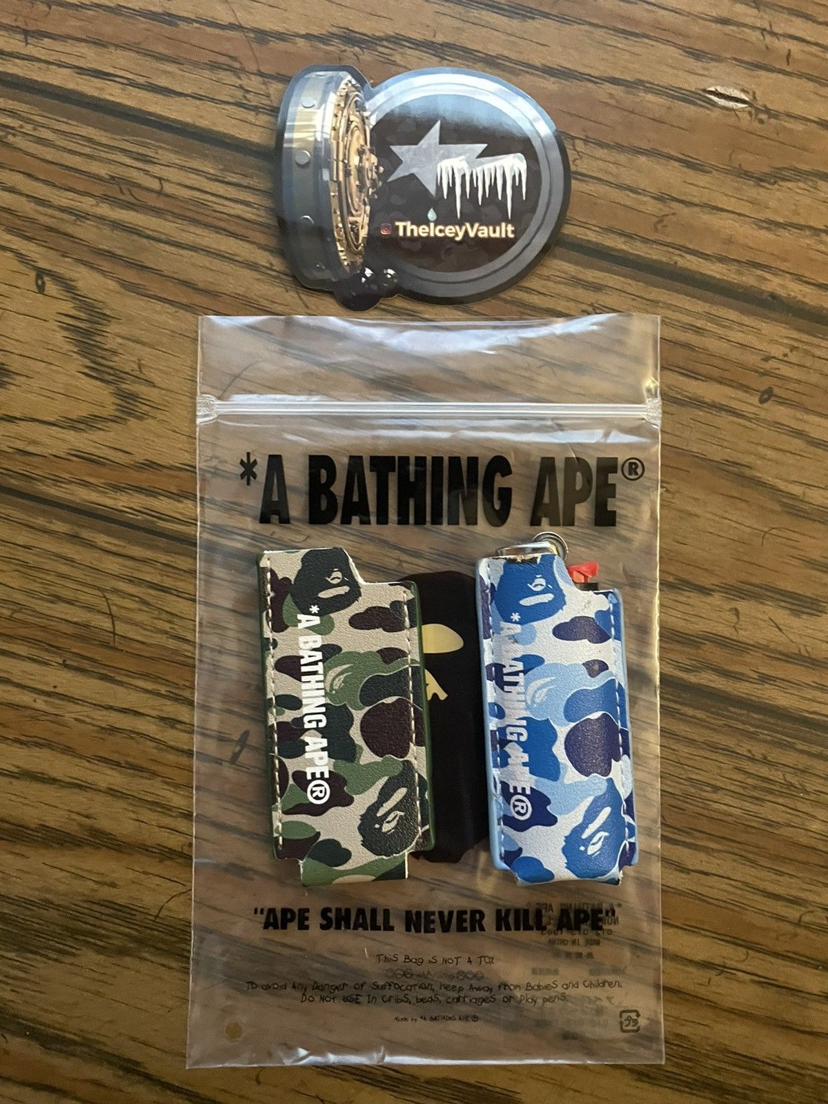 Bape Bape ABC Green Camo Lighter Case | Grailed