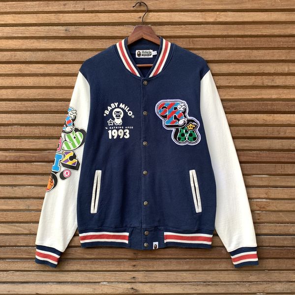Bape FINAL! Baby Milo Sweat Varsity Jacket | Grailed