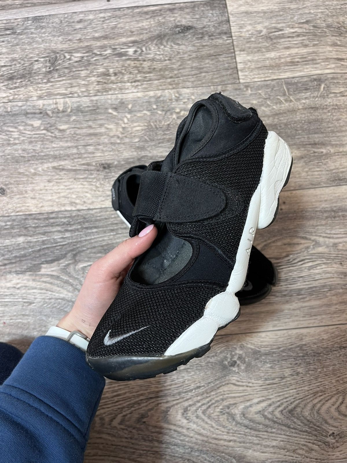 Nike Nike air rift tabi black sandals | Grailed