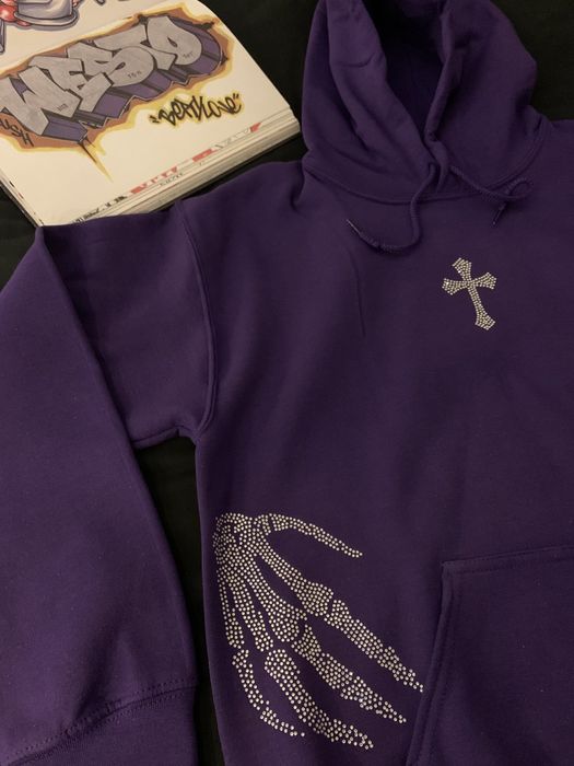 Vintage Rhinestones Skeleton Vintage Hoodie | Grailed