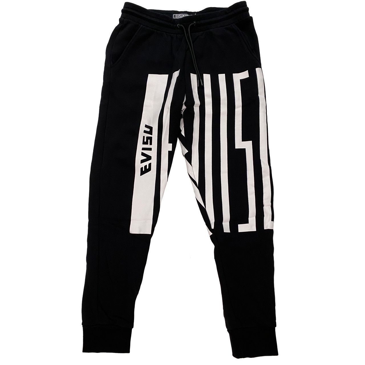 Evisu Evisukoru big graphic sweatpants black/white size M / 30x27 | Grailed