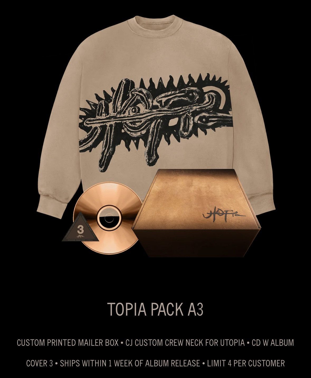 Travis Scott TRAVIS SCOTT TOPIA PACK A3 L | Grailed