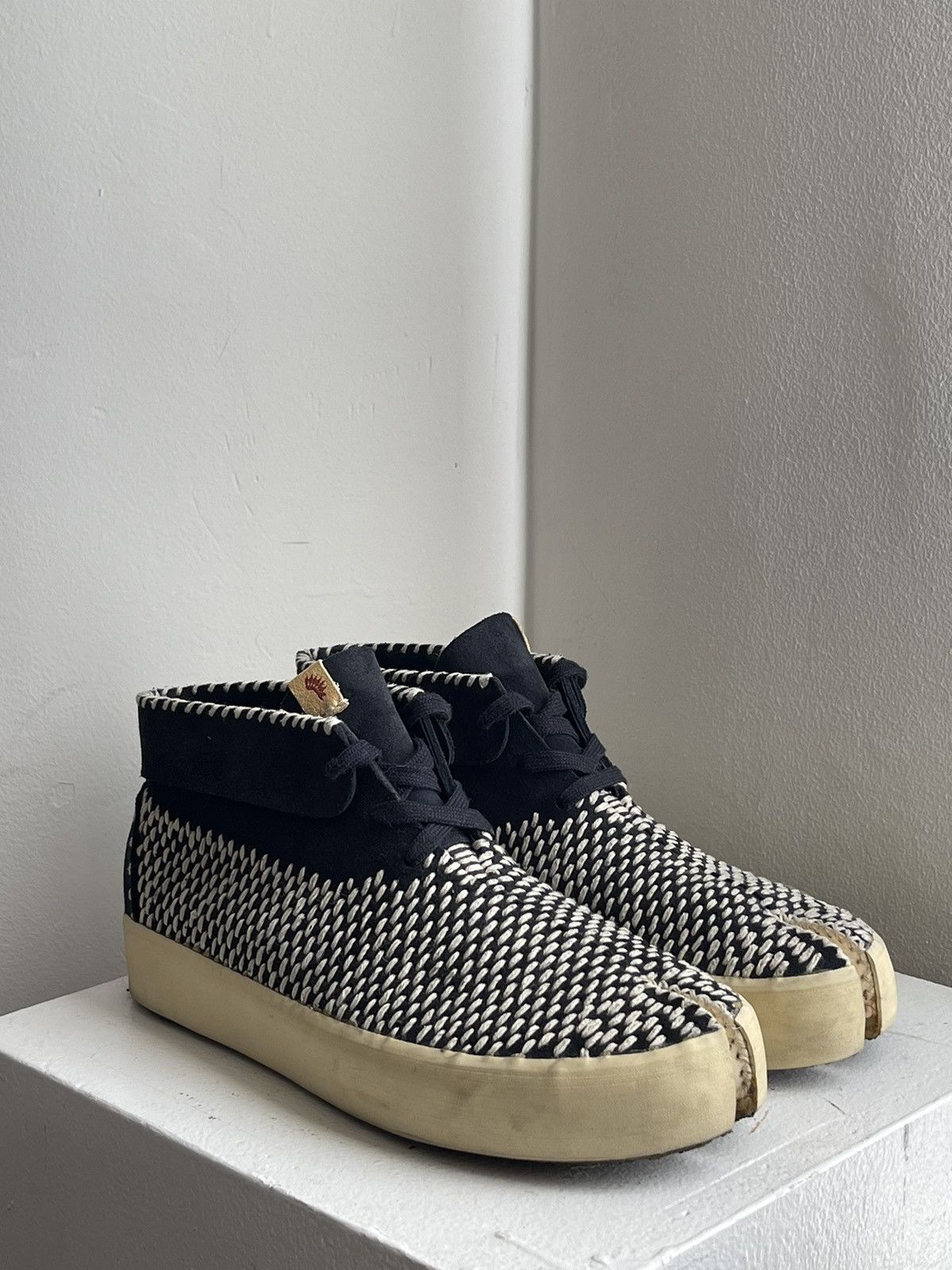 Visvim 2017 Visvim Tabi Sashiko Folk Navy | Grailed