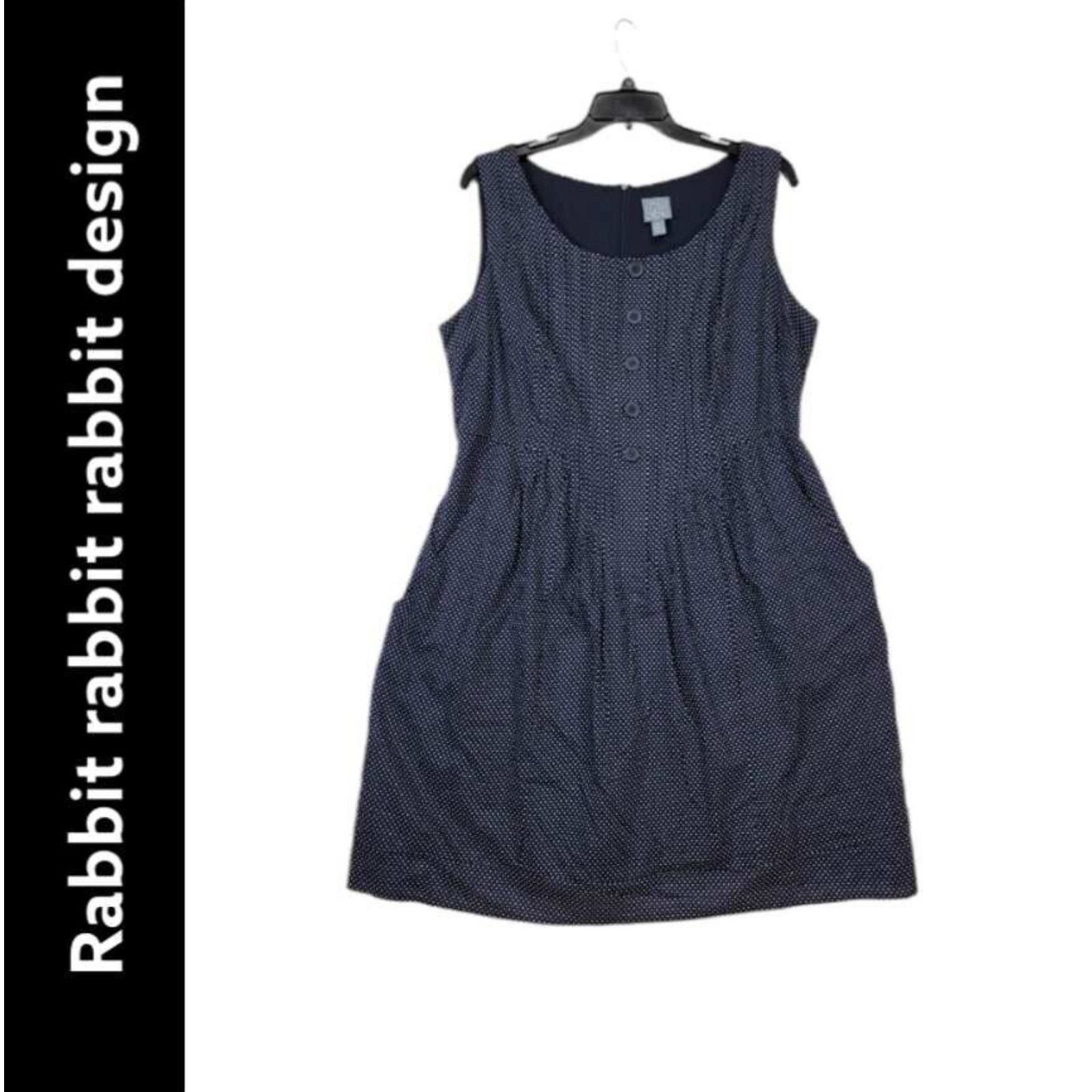 Vintage Rabbit Designs Womans Black Plus Size 18W Button Front ...