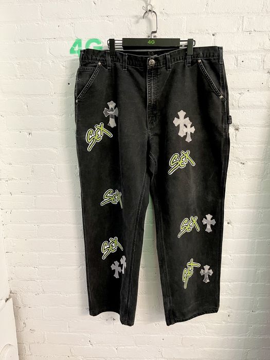 Chrome Hearts Chrome Hearts New Cross Sex Patch Carpenter Jeans Xxxxl Grailed