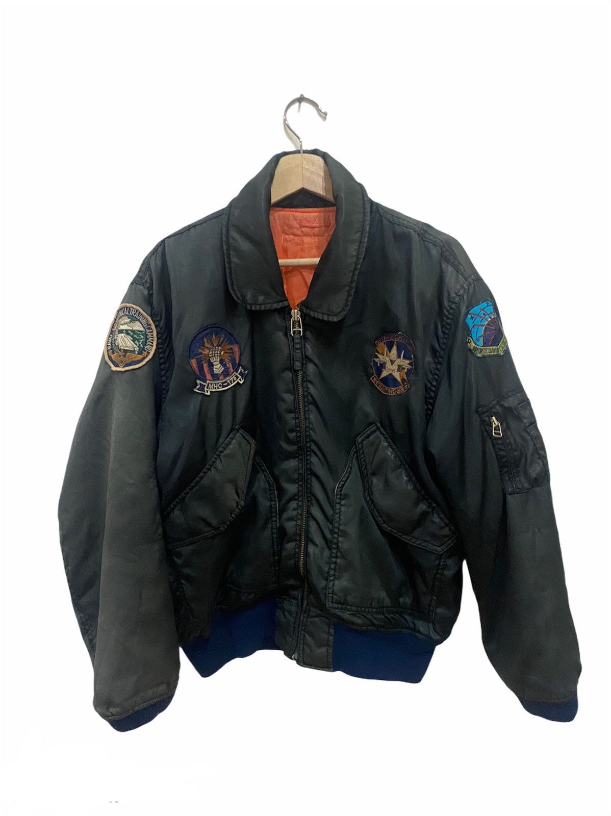 Bomber Jacket × Military × Vintage VINTAGE B-35 BOMBER JACKET PATCH ...
