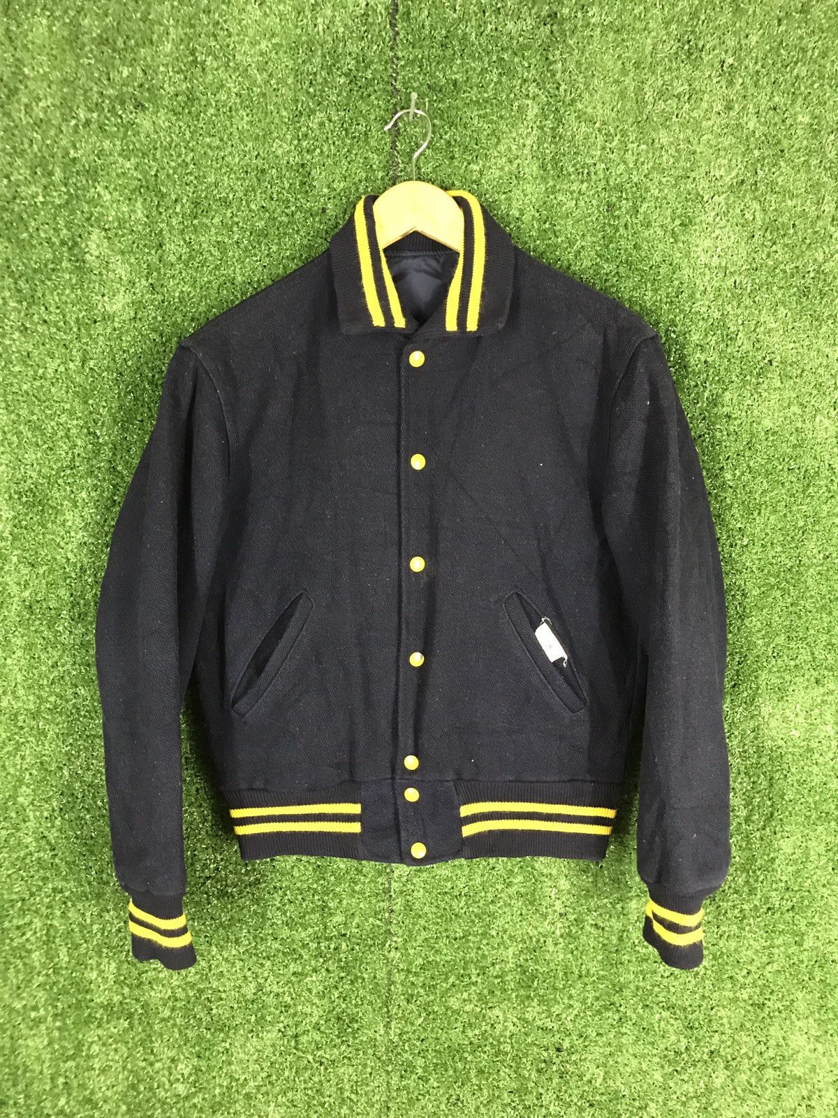 Varsity Vintage reversible wool nylon varsity jacket | Grailed