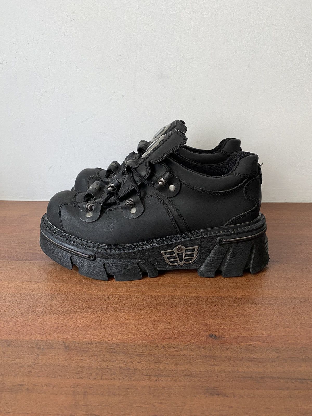 Avant Garde × Leather × Vintage Vintage Booster Leather Platform Boots ...
