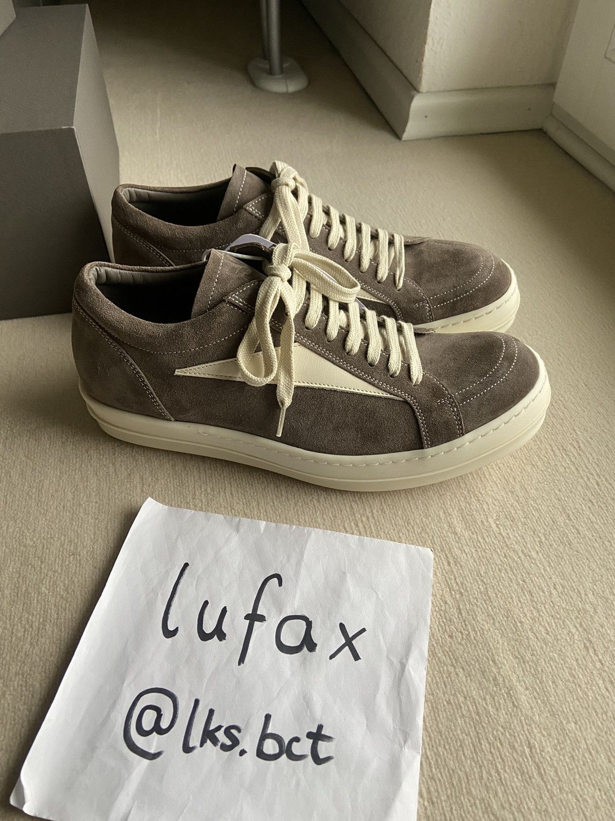 Rick Owens NEW | *SUPER RARE* FW23 LUXOR VINTAGE SNEAKS VANS DUST SUEDE ...