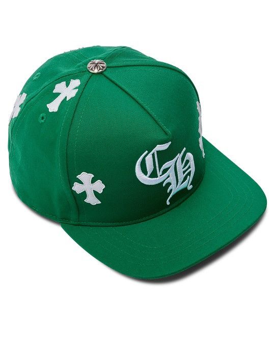 Chrome Hearts chrome hearts green baseball hat cap cross patches ...