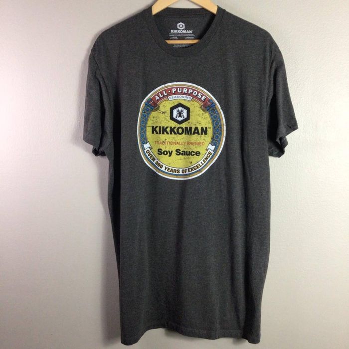 Streetwear Classic Kikkoman Soy Sauce T Shirt pho noodles Grey XL | Grailed