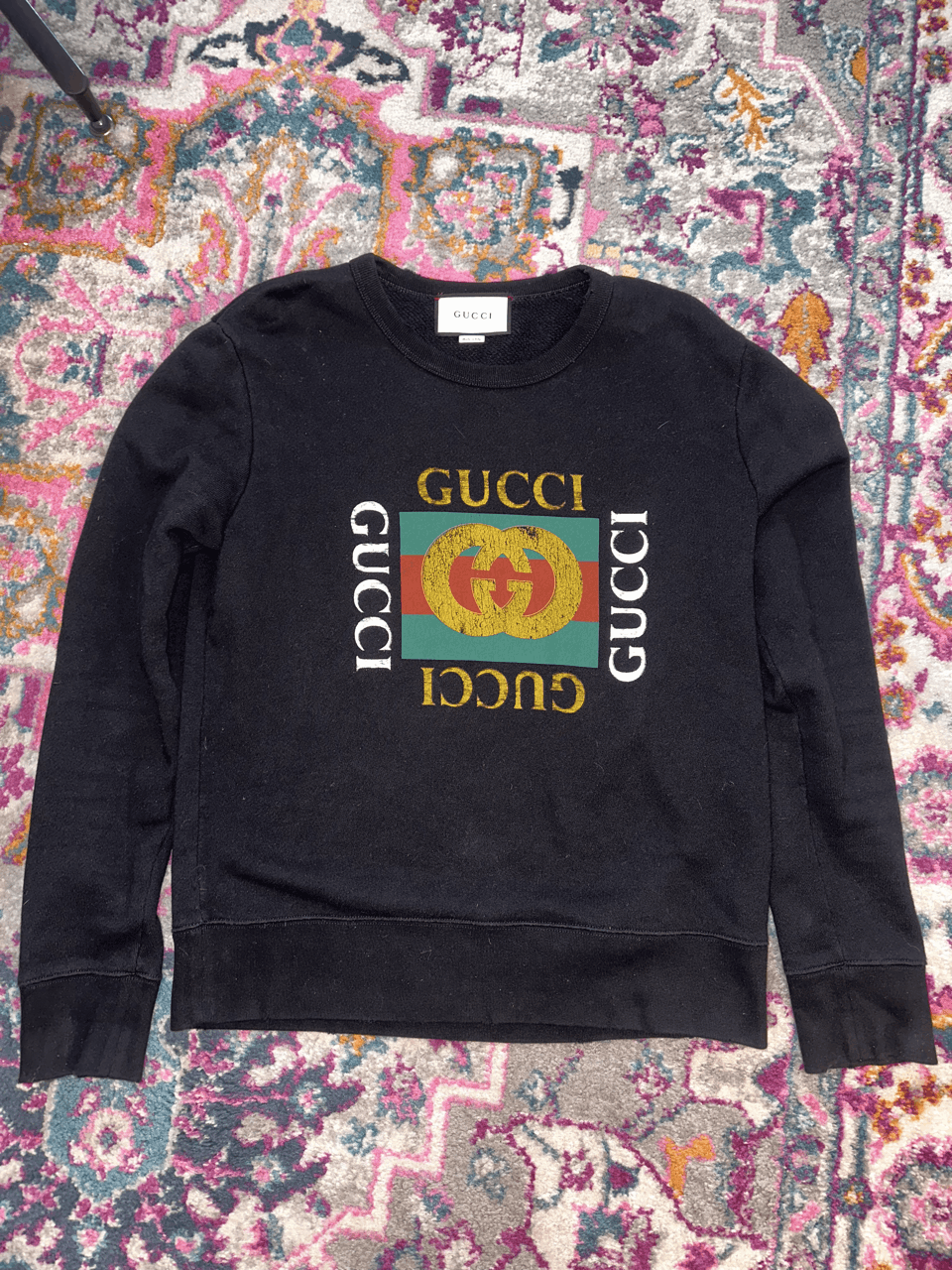 Gucci gucci logo crewneck | Grailed