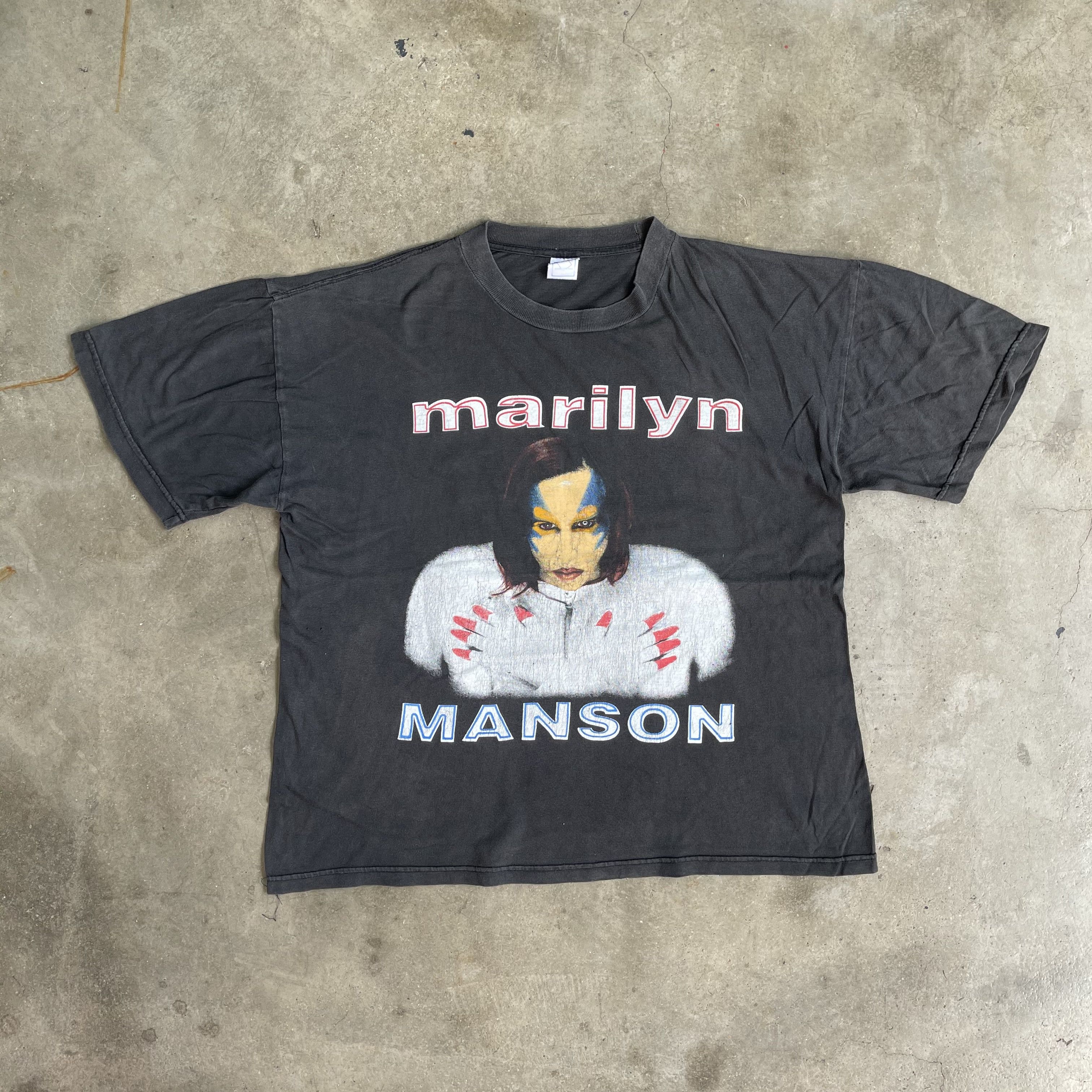 Band Tees × Marilyn Manson × Vintage 90s Vintage Marilyn Manson Mechanical Animals Tour T-shirt ...