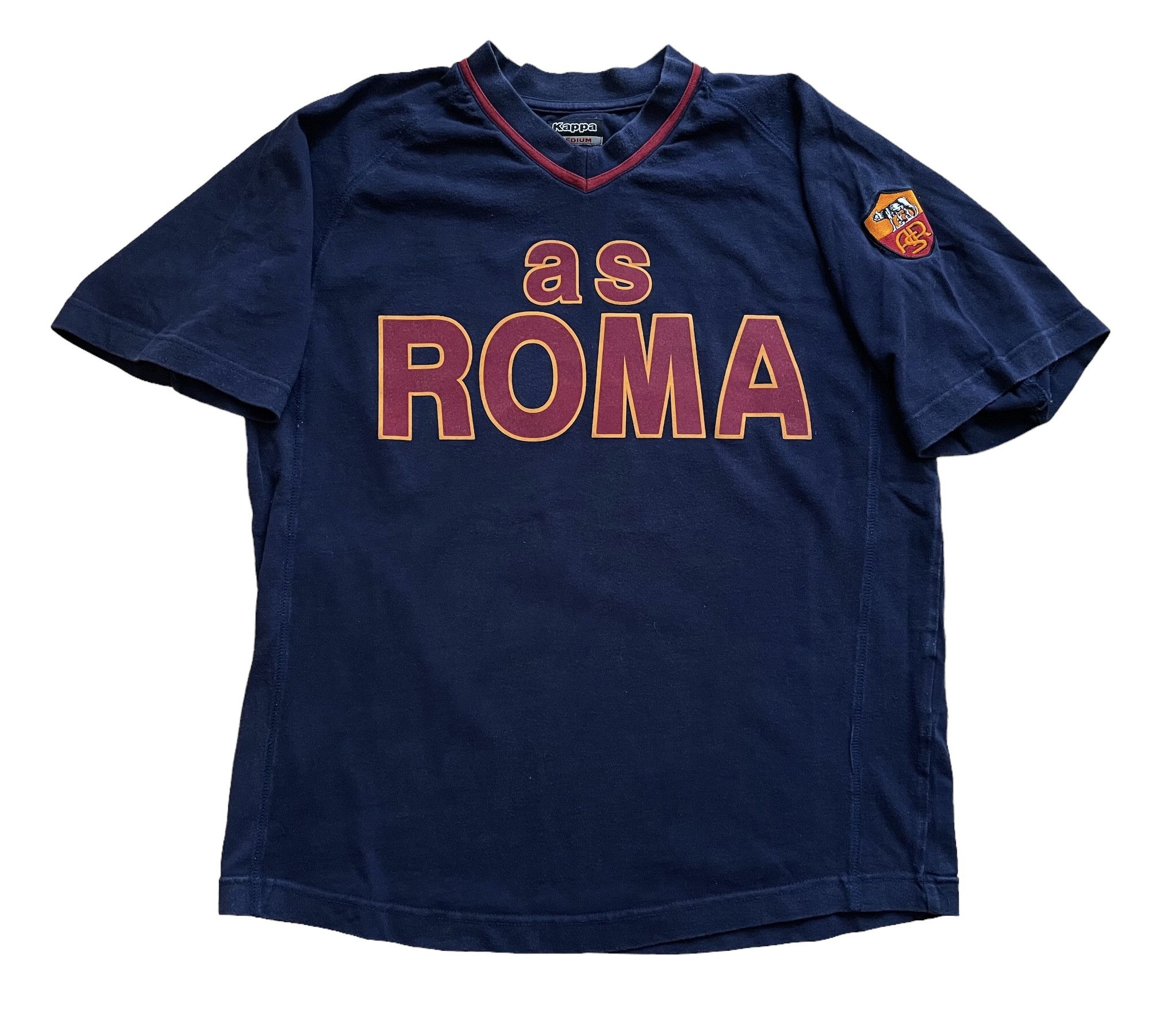 Kappa × Rare × Vintage AS Roma Vintage Training Football Shirt Tee Y2K ...