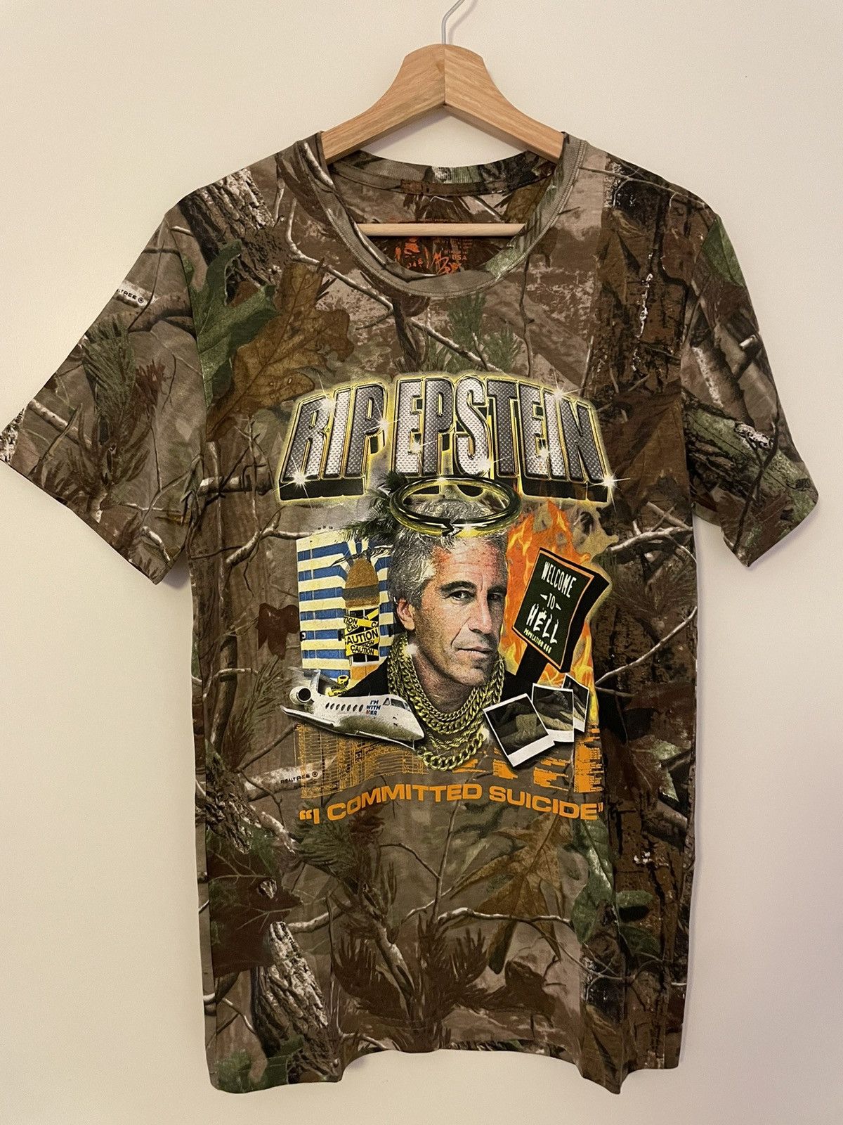 Grailed × Streetwear MDE Sam Hyde RIP Epstein shirt Realtree Camo | Grailed