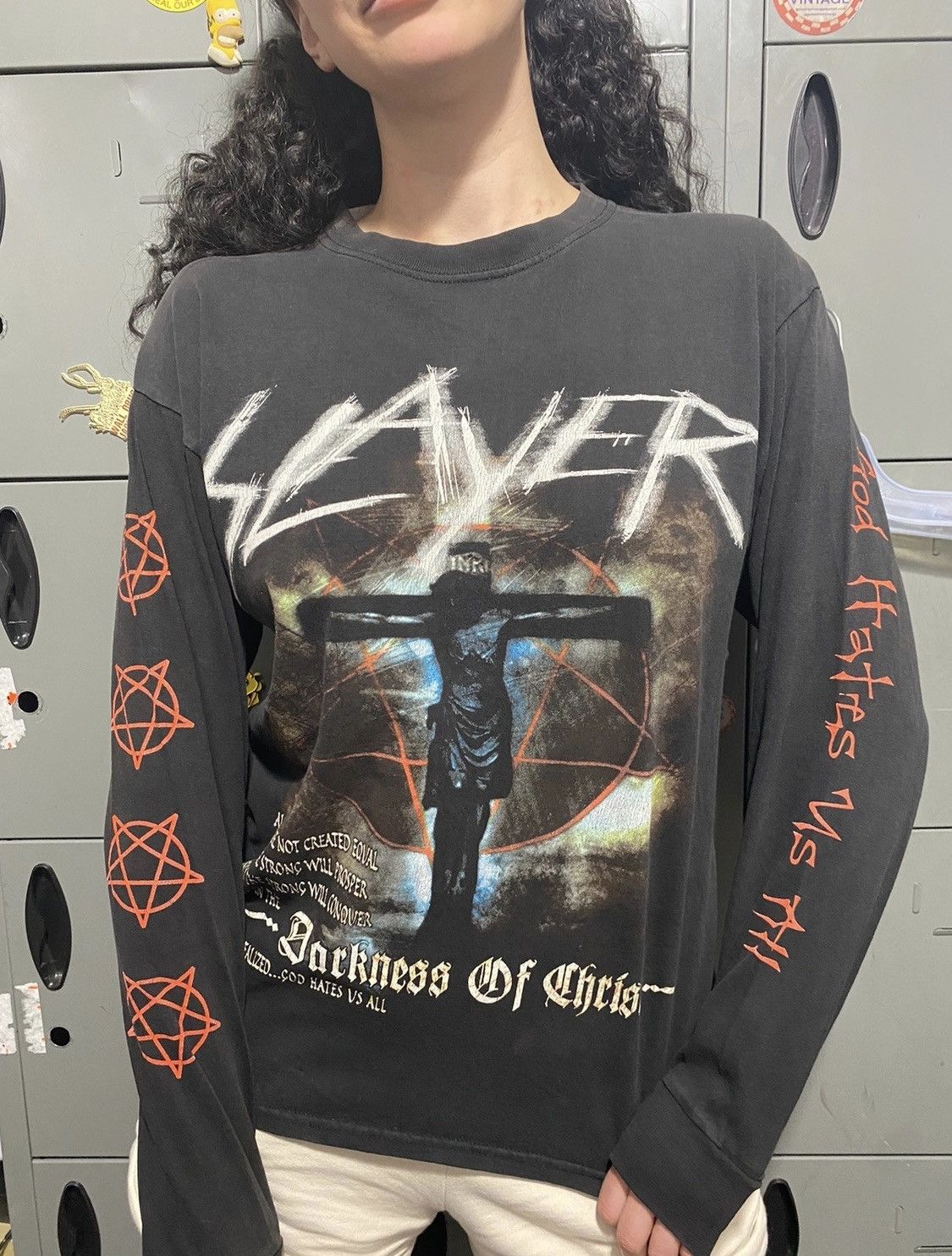Vintage Slayer Jesus Christ God Hates Us Crucifix Cross Pentagram | Grailed