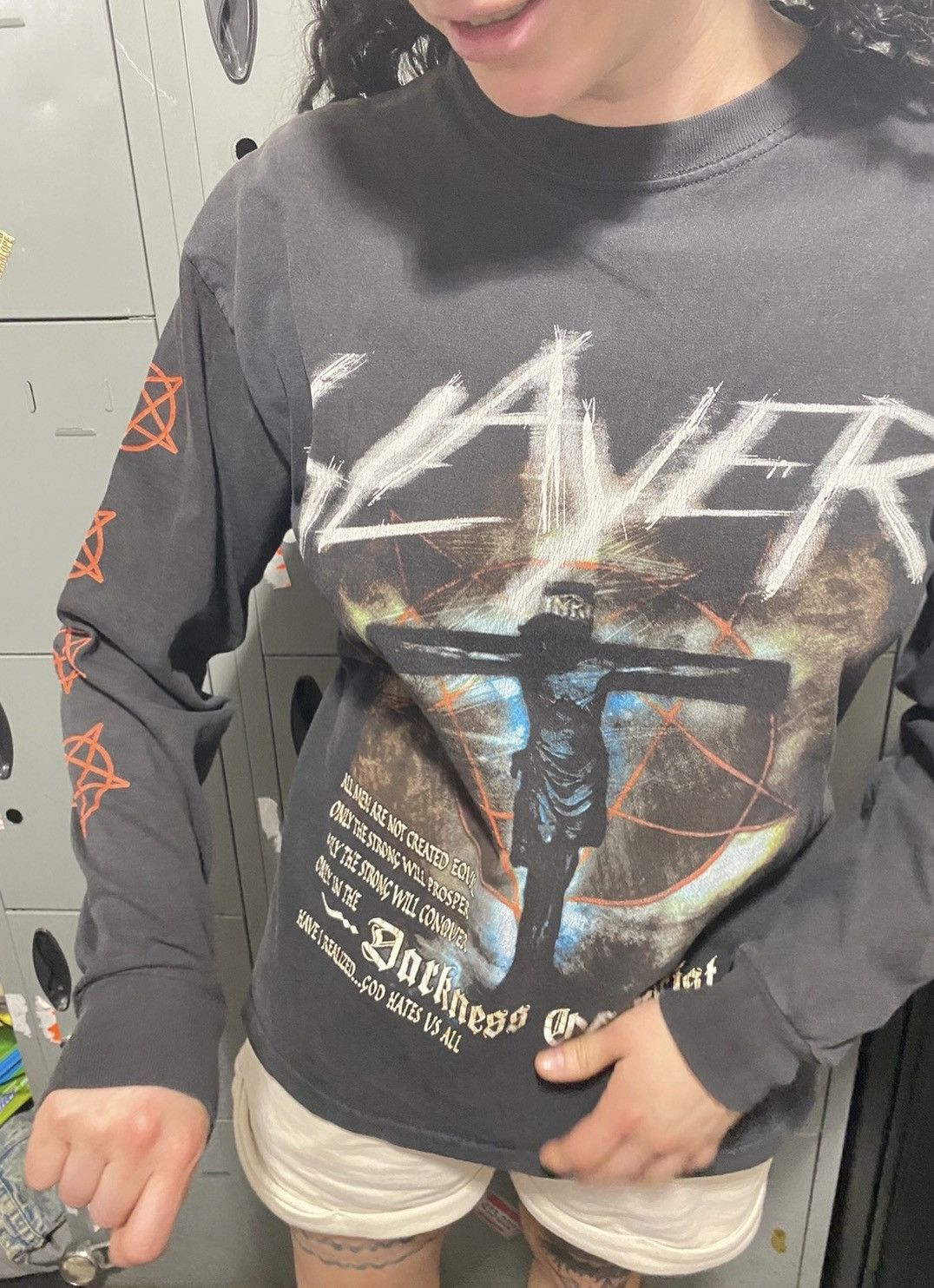 Vintage Slayer Jesus Christ God Hates Us Crucifix Cross Pentagram | Grailed