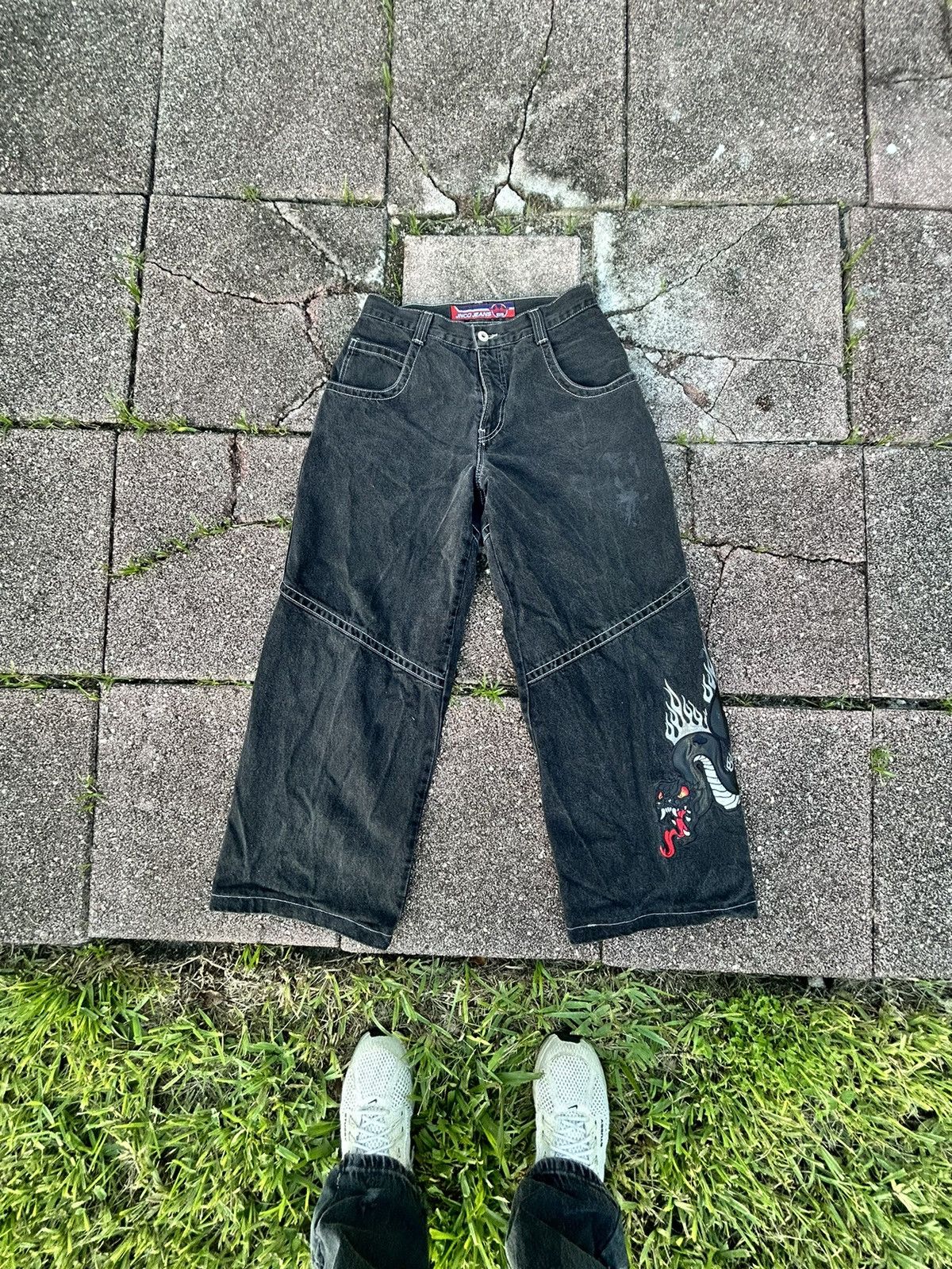 Jnco × Streetwear × Vintage Vintage 90s RARE Jnco Wide Leg Snake Print ...