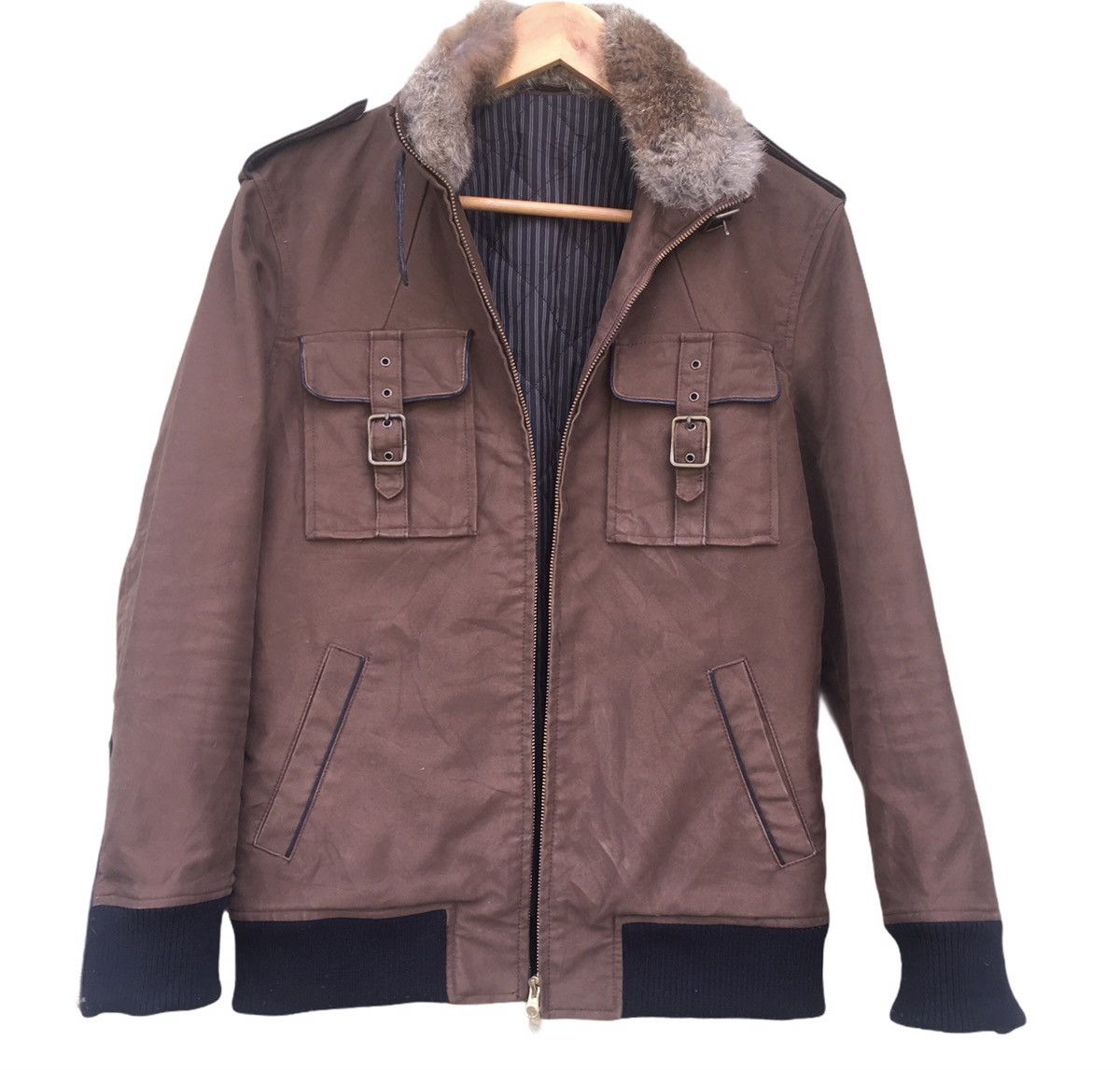 Japanese Brand Made In Japan Abahouse Light Jacket Fur Collar | Grailed