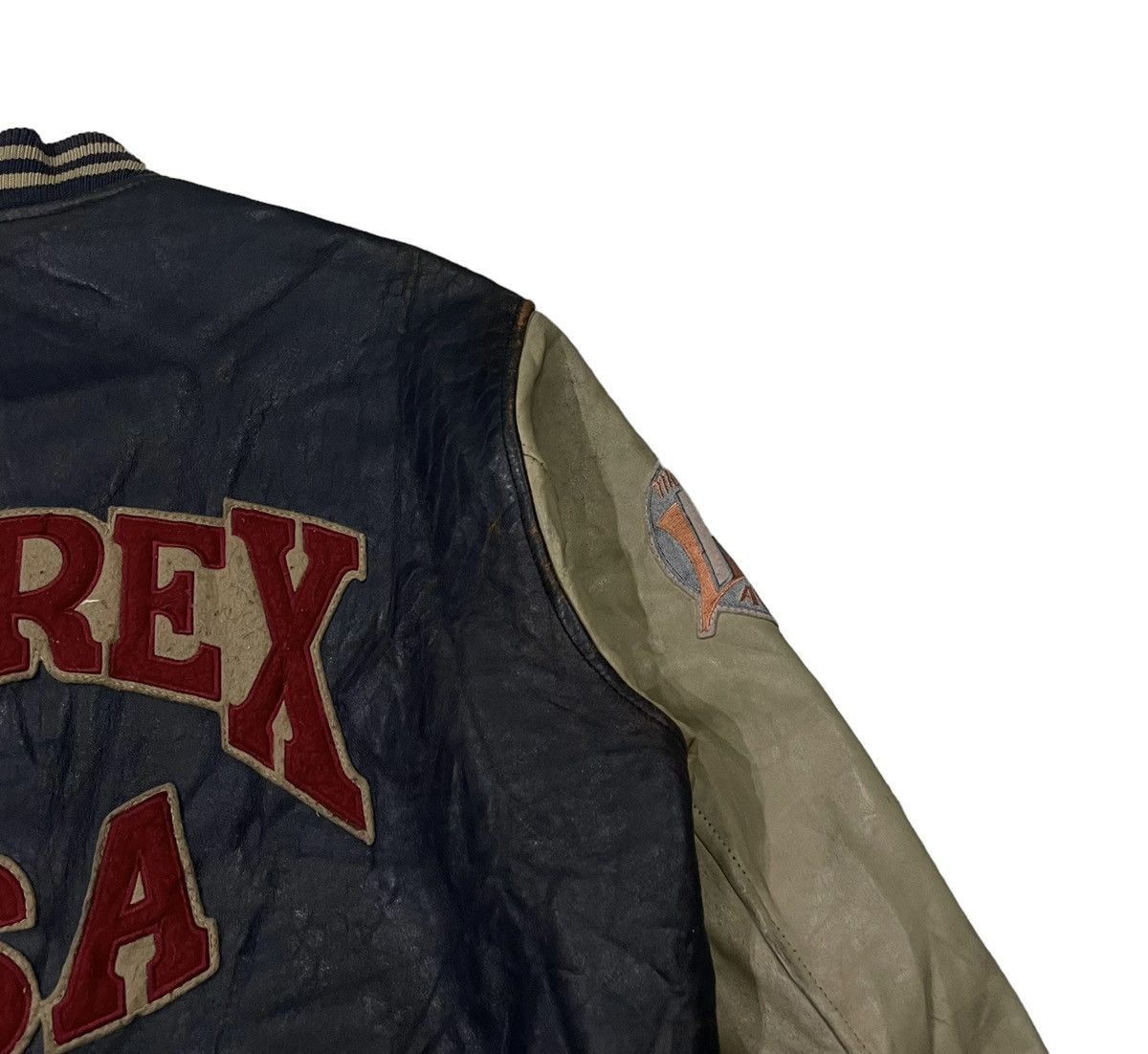 Vintage Vintage Avirex USA Newark Baseball Leather Varsity Jacket | Grailed
