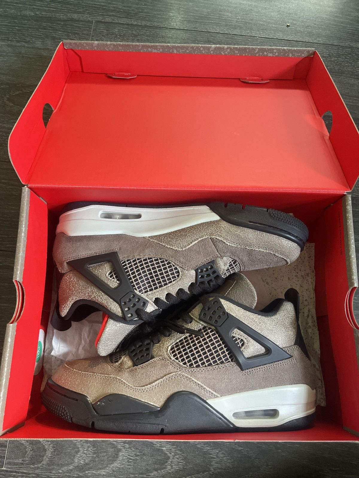 Nike Air Jordan 4 retro taupe Haze “READY TO SHIP PACKAGED” | Grailed