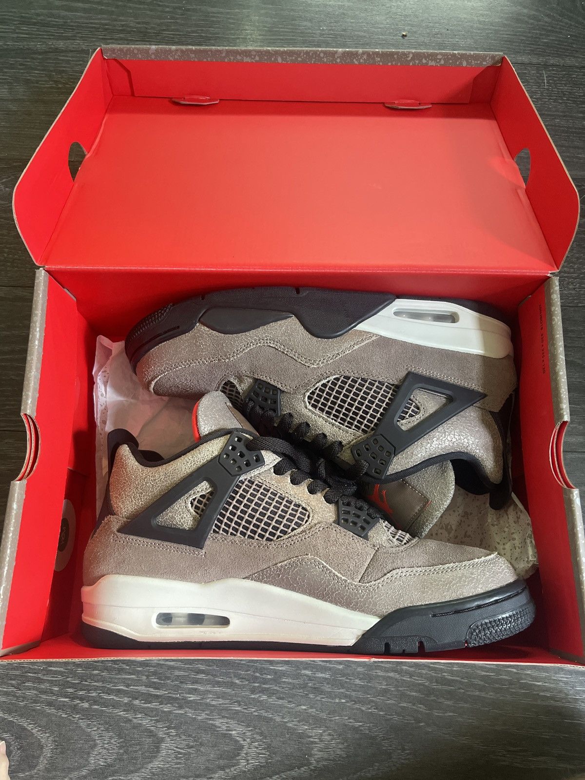 Nike Air Jordan 4 retro taupe Haze “READY TO SHIP PACKAGED” | Grailed