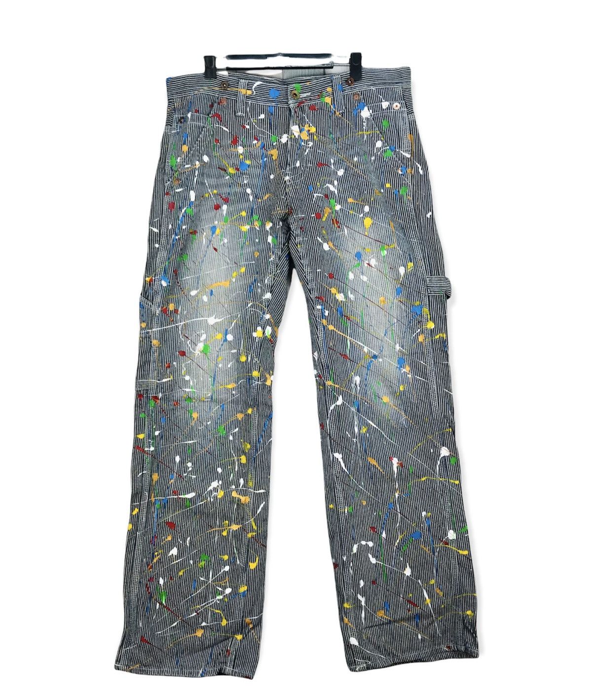Vintage Free Gate Hickory Paint Splatter Pants | Grailed