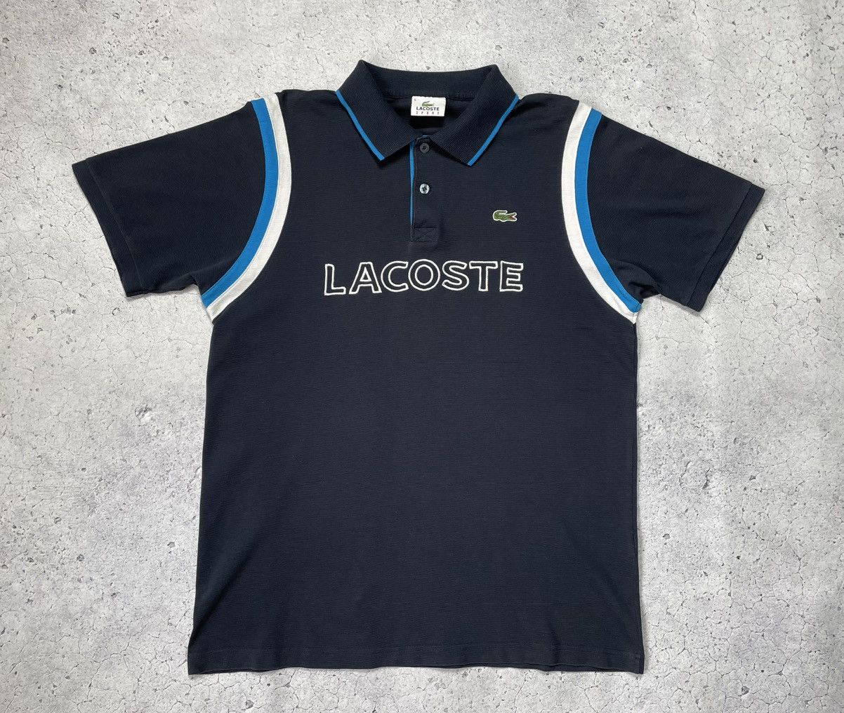 Lacoste × Streetwear × Vintage Vintage Lacoste polo with large logo ...