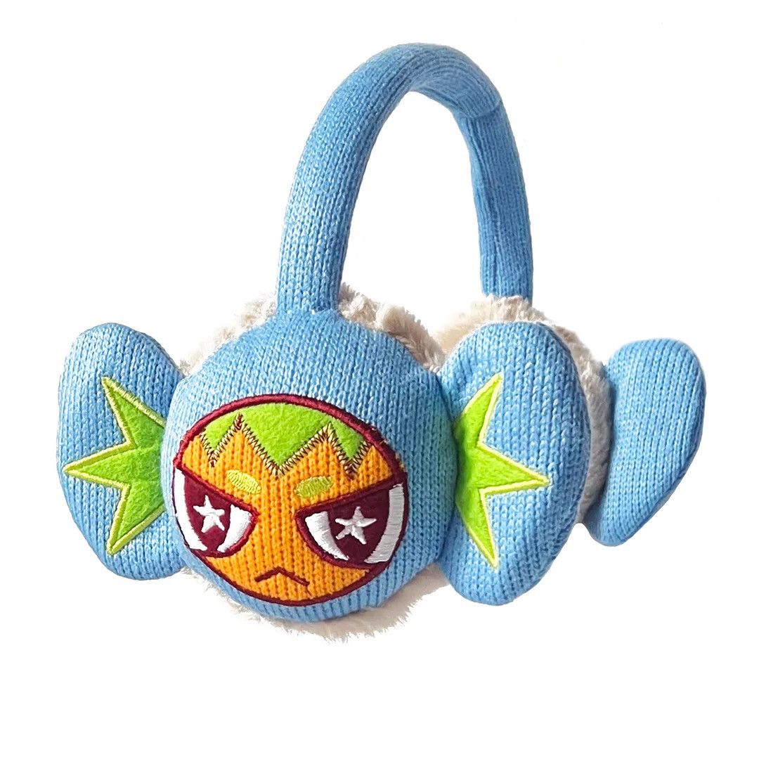 Happy99 Happy99 REM Blue Knit Earmuffs Size Small IN HAND | Grailed